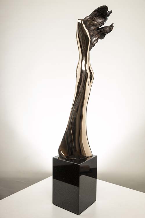 Abstract bronzen beeld Elegance uniek gegoten door beeldendkunstenaar ...